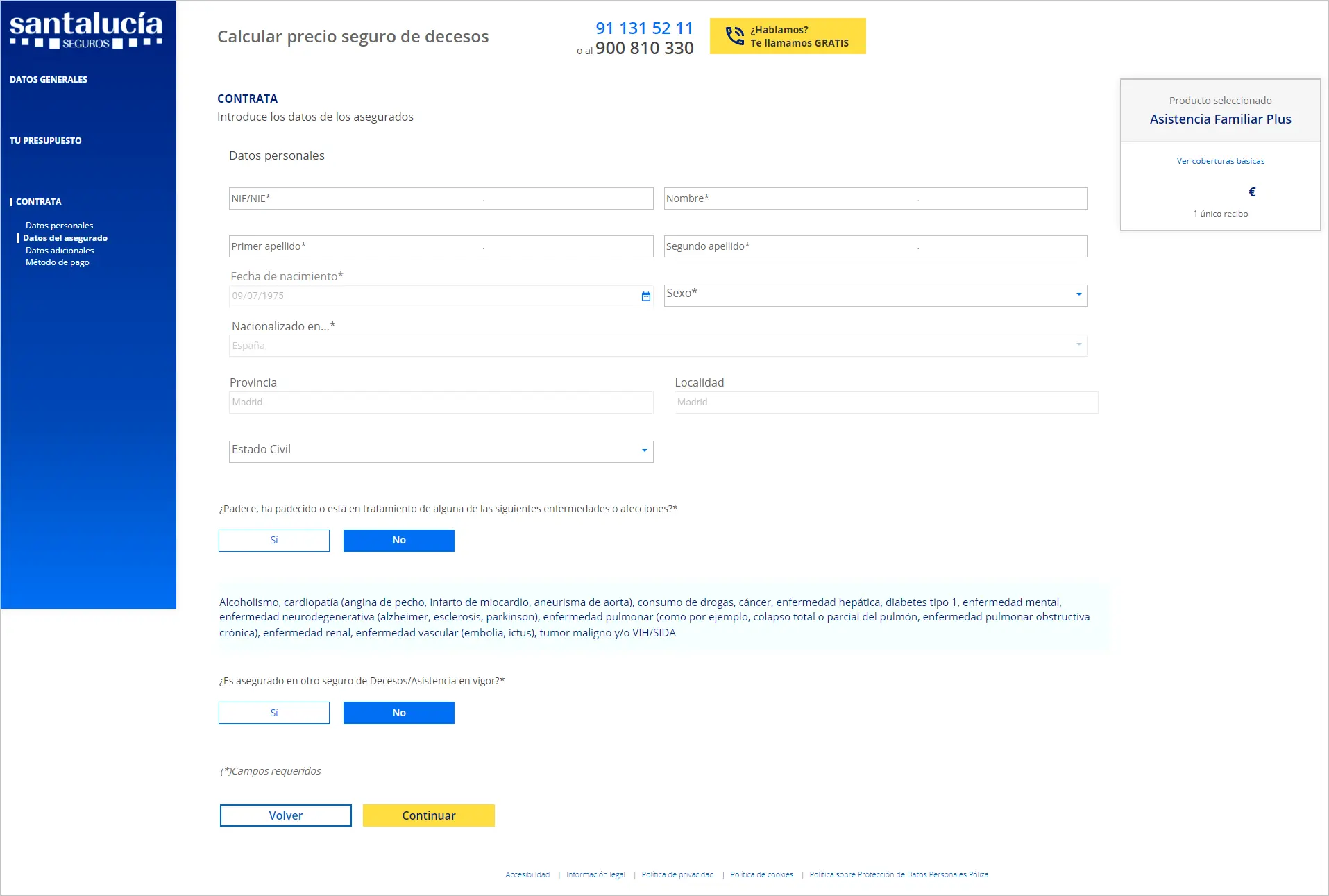 ¡Calcula ahora el precio de tu seguro de Decesos! - Seguros de Decesos Santalucía